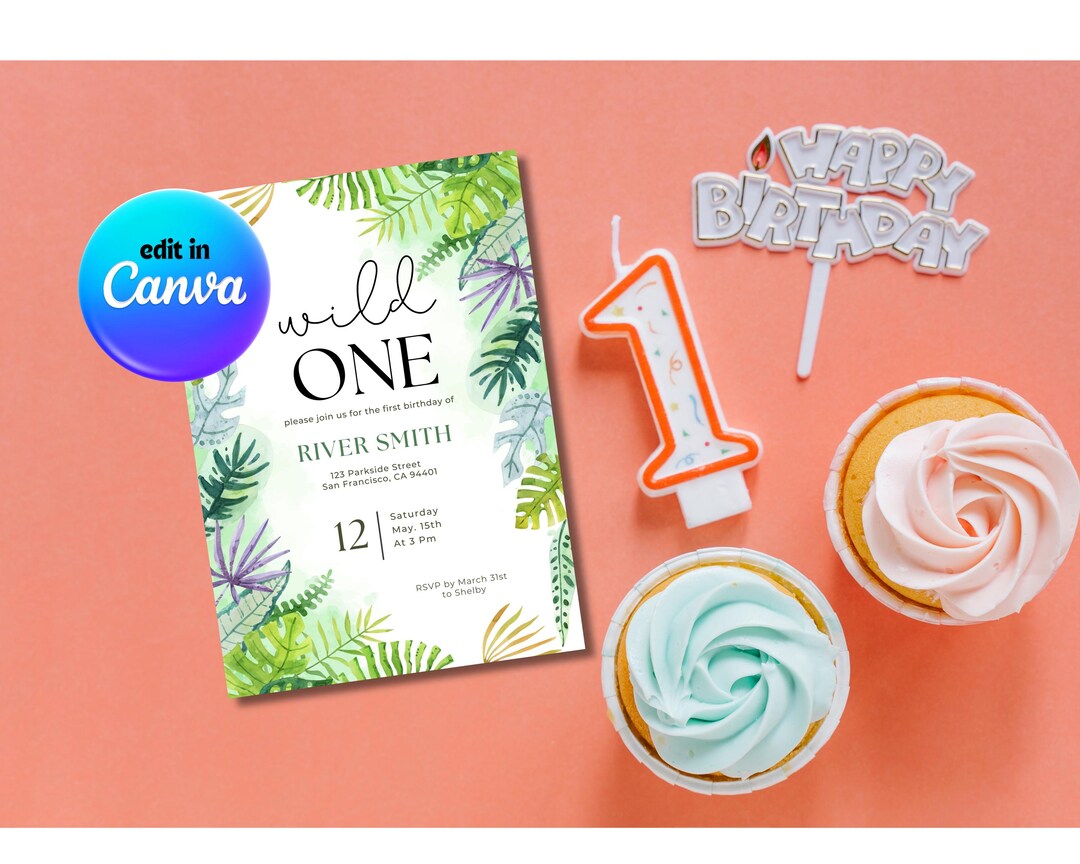 CUSTOM DIGITAL DOWNLOAD |wild One Card |printable Wild One Invite|print ...