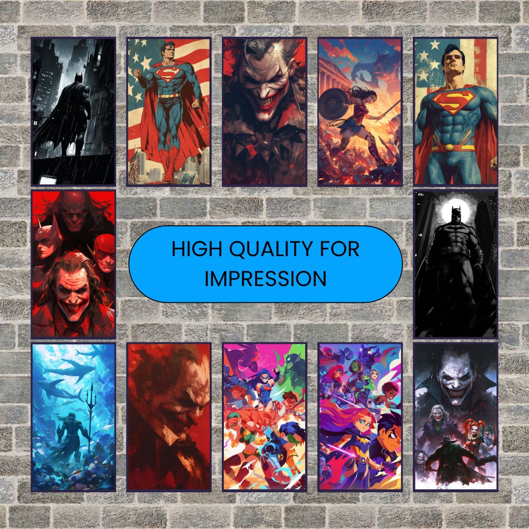 DC Heroes Poster Pack Digital Download 90 High Resolution Printable ...