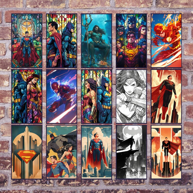 DC Heroes Poster Pack Digital Download 90 High Resolution Printable ...