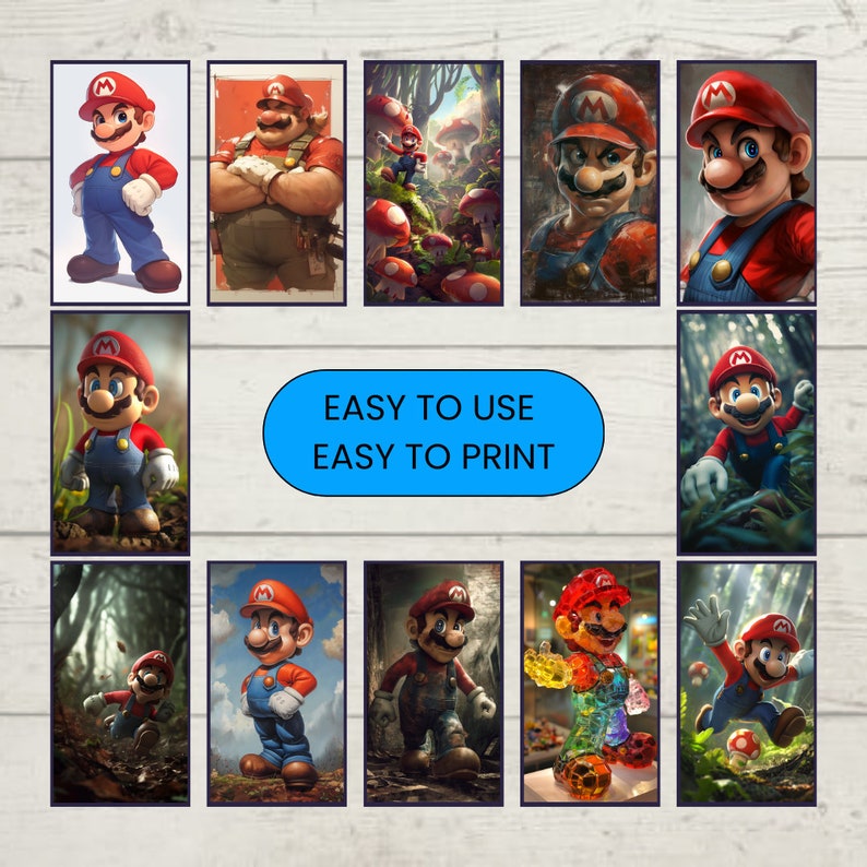 Mario Poster Pack Digital Download 90 High Resolution Printable Art ...