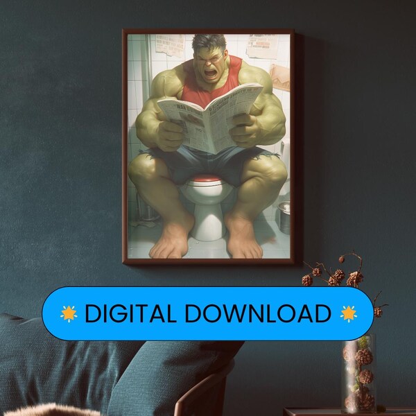 Hulk on Toilet - Etsy