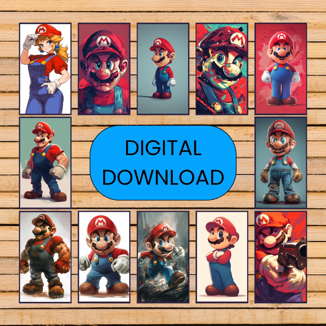 Mario Poster Pack Digital Download 90 High Resolution Printable Art ...