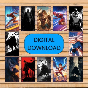 DC Heroes Poster Pack Digital Download 90 High Resolution Printable ...