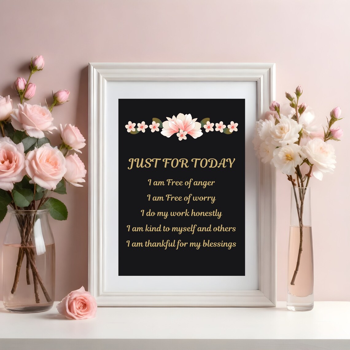 Just for Today Reiki Principles Wall Art Printable Poster Reiki Art ...