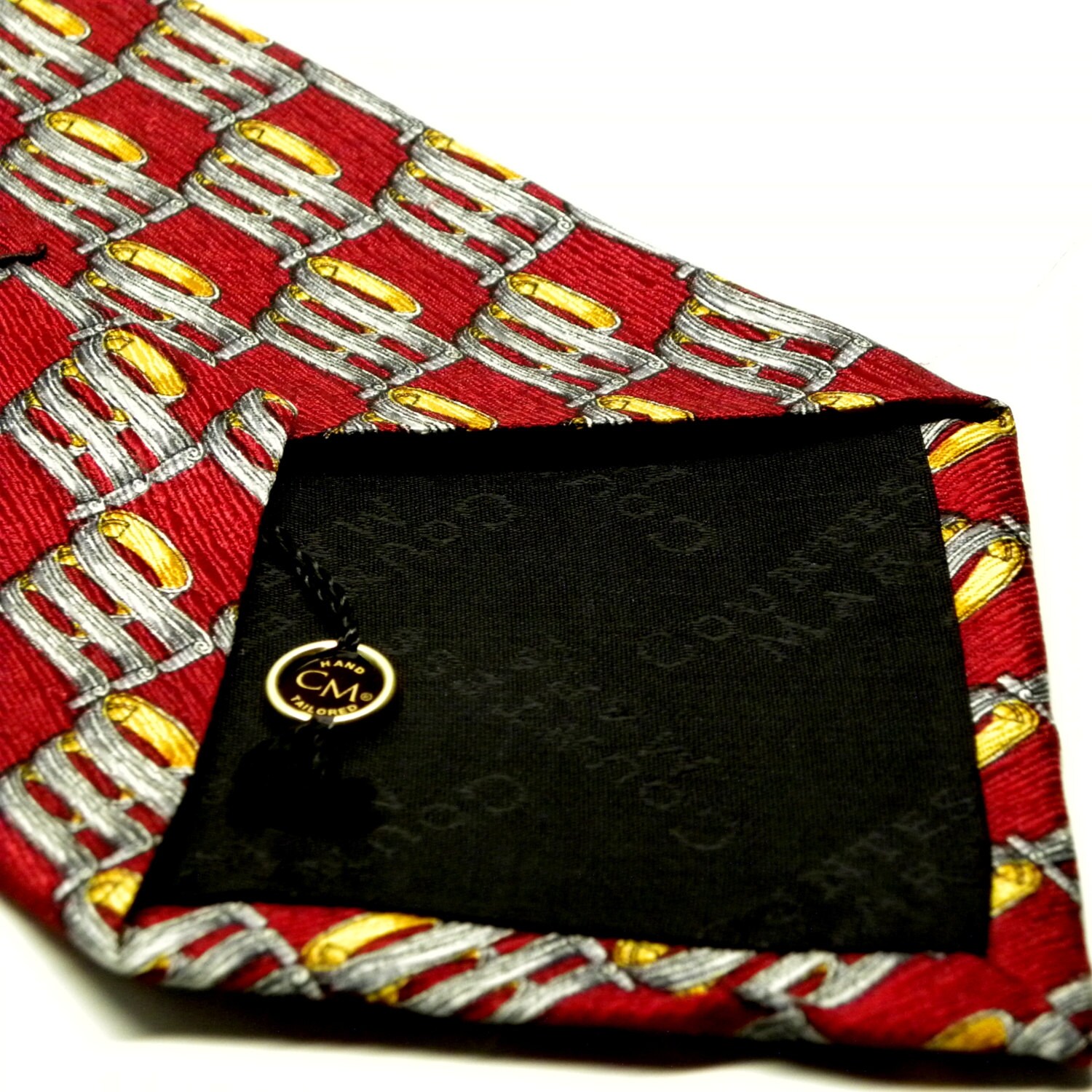 Vintage 1980s COUNTESS MARA Necktie Regency Scroll Foulard Jacquard ...