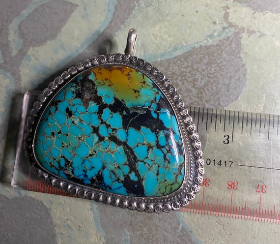 Huge Old Navajo NUMBER 8 Turquoise PENDANT Deep Blue … - Gem