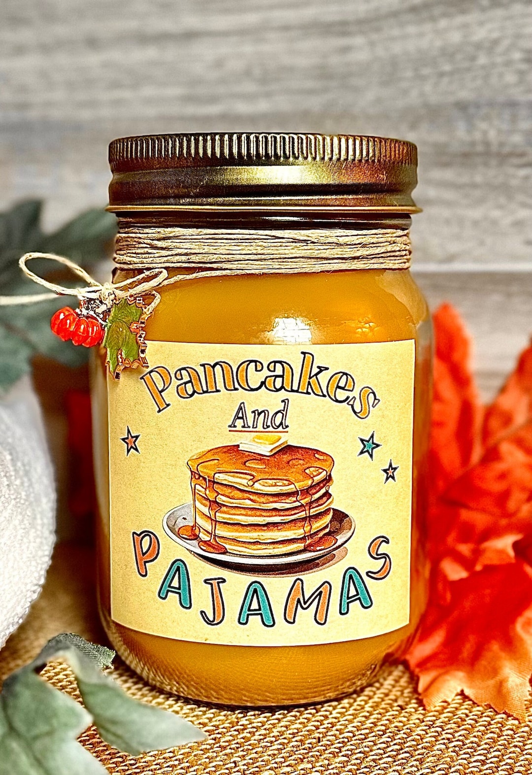Pancakes and Pajamas Mason Jar Candle, Scents of Maple Syrup and ...