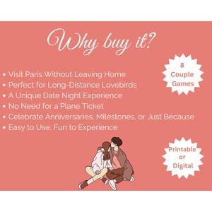 Virtual Date Night in Paris Printable Long Distance Relationship Gift ...