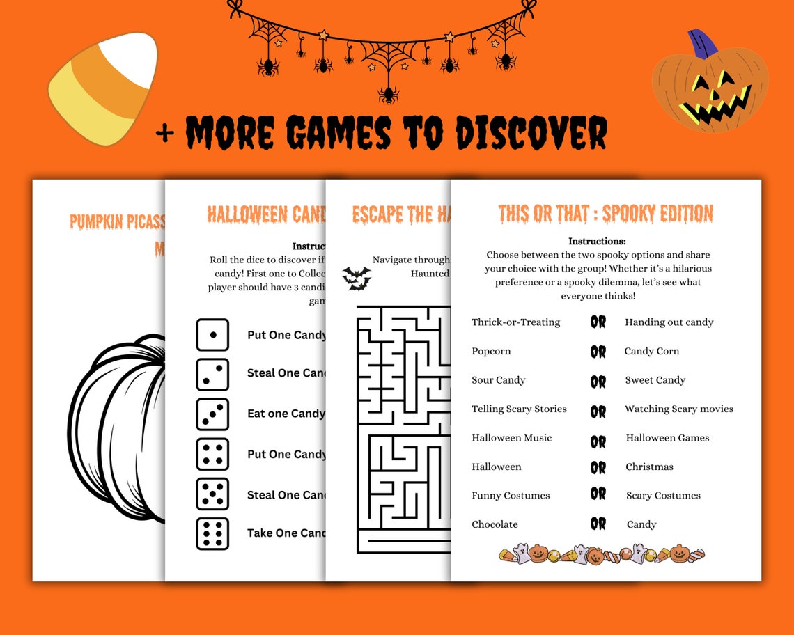 15 Halloween Games Mega Bundle for ADULTS and TEENS and KIDS 15 Fun ...