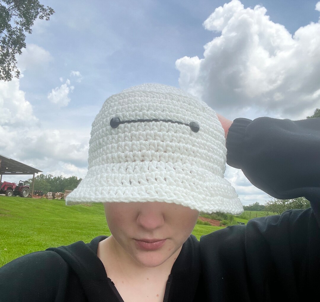 Disney Style Baymax Crochet Bucket Hat - Etsy