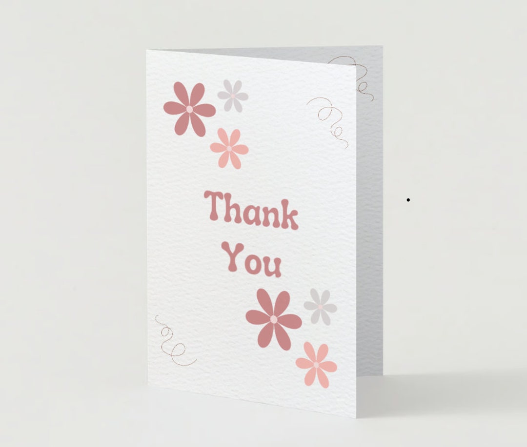 Printable Thank You Card Simple Special Someone Thinking of You Elegant ...
