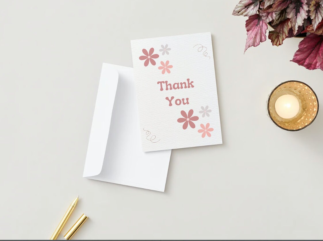 Printable Thank You Card Simple Special Someone Thinking of You Elegant ...