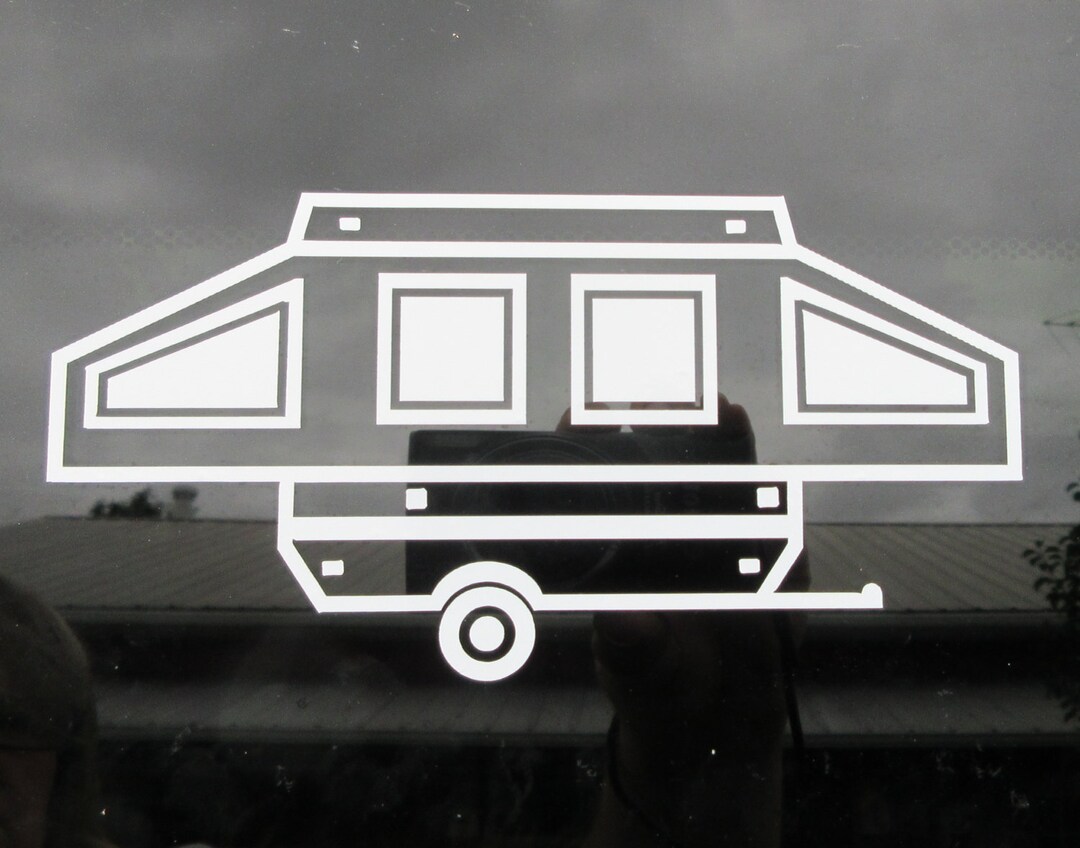 Pop up Trailer. Pop up Camper. Car Window Decal. Camping. Campground ...