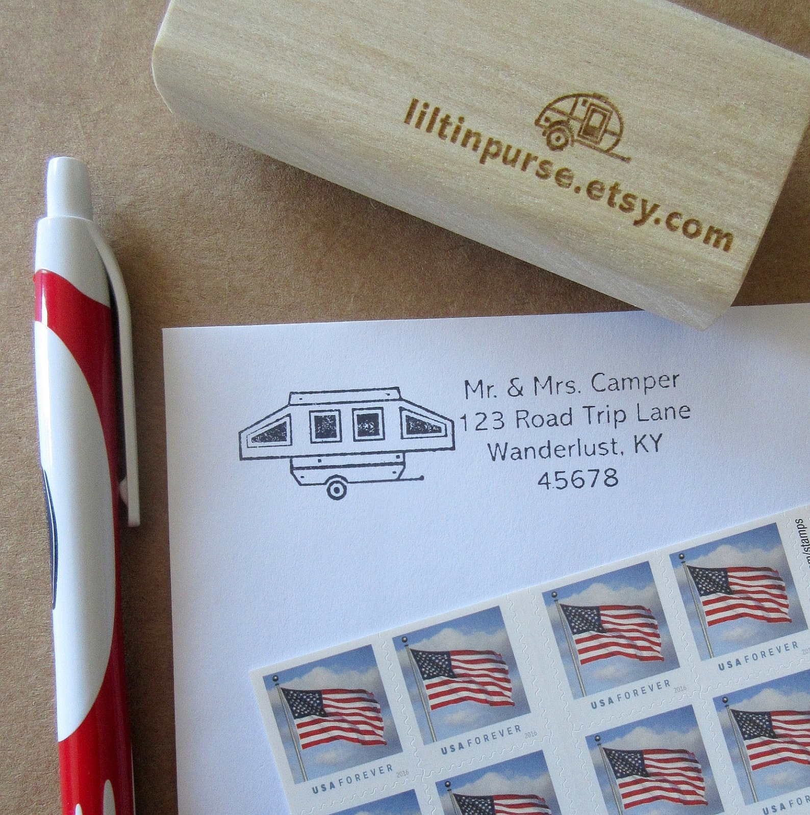 Hybrid Pop Up Camper Personalized Address Stamp Hybrid RV | Etsy