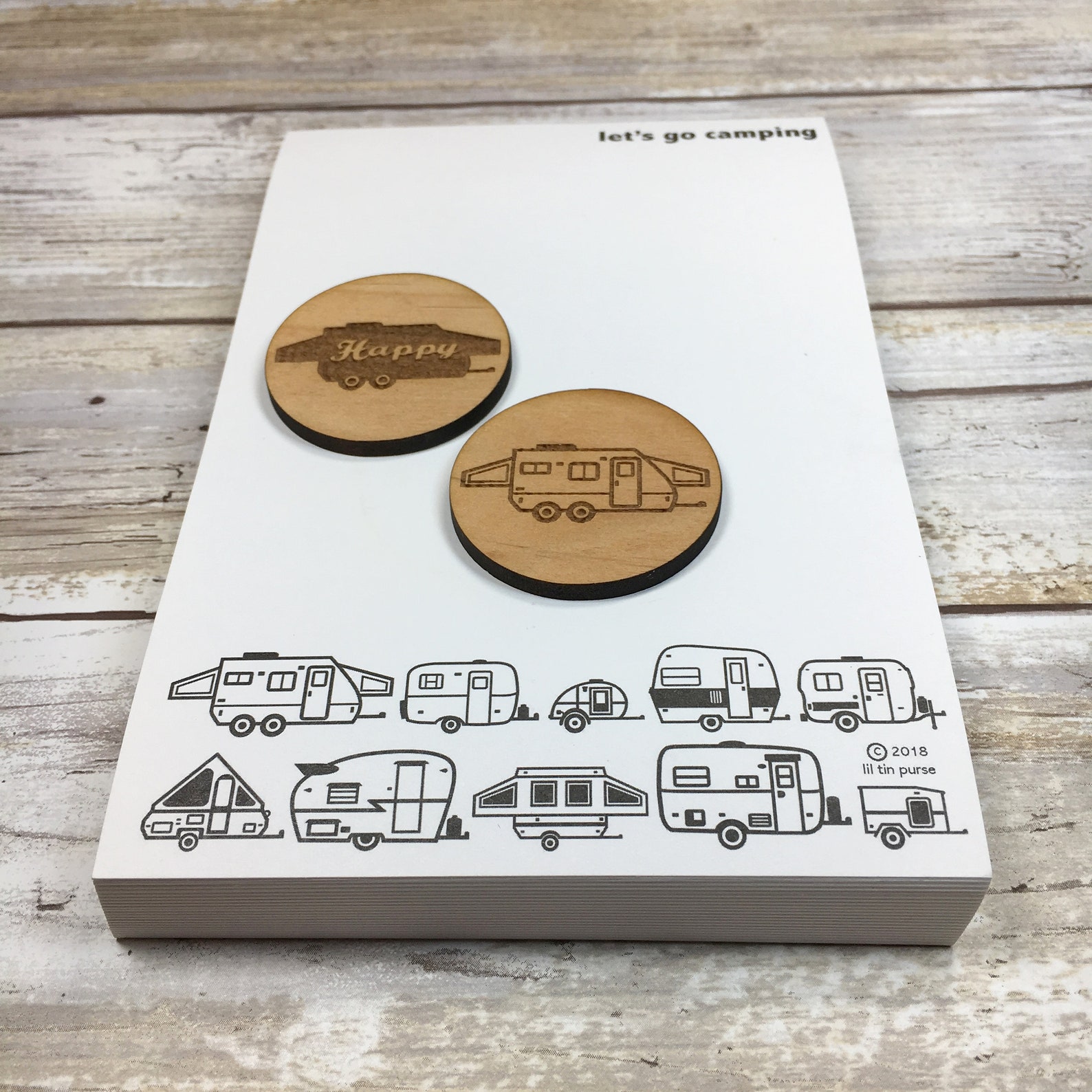 Set of 2 Hybrid Travel Trailer Magnets With Travel Trailer - Etsy