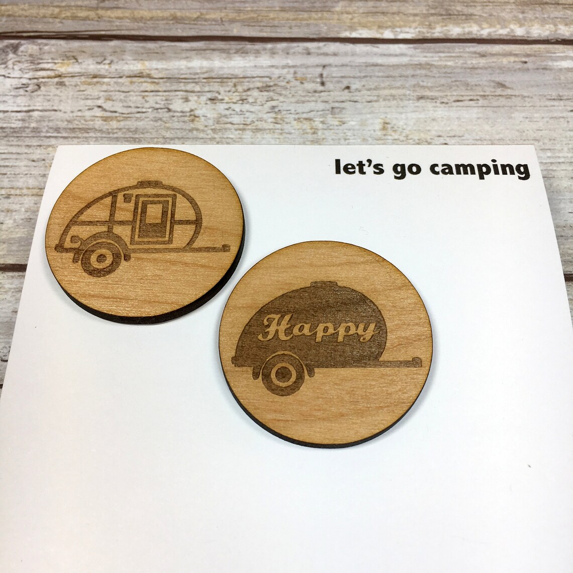 Set of 2 Teardrop Trailer Camper Magnets With Travel Trailer Notepad - Etsy