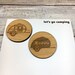 Set of 2 Teardrop Trailer Camper Magnets With Travel Trailer Notepad ...