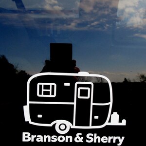 Personalized Fiberglass Trailer Car Window Vinyl Decal - Scamp Camper ...