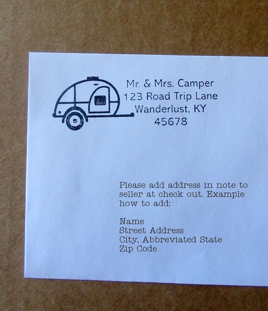 Teardrop Trailer Address Stamp Teardrop Camper Teardrop - Etsy