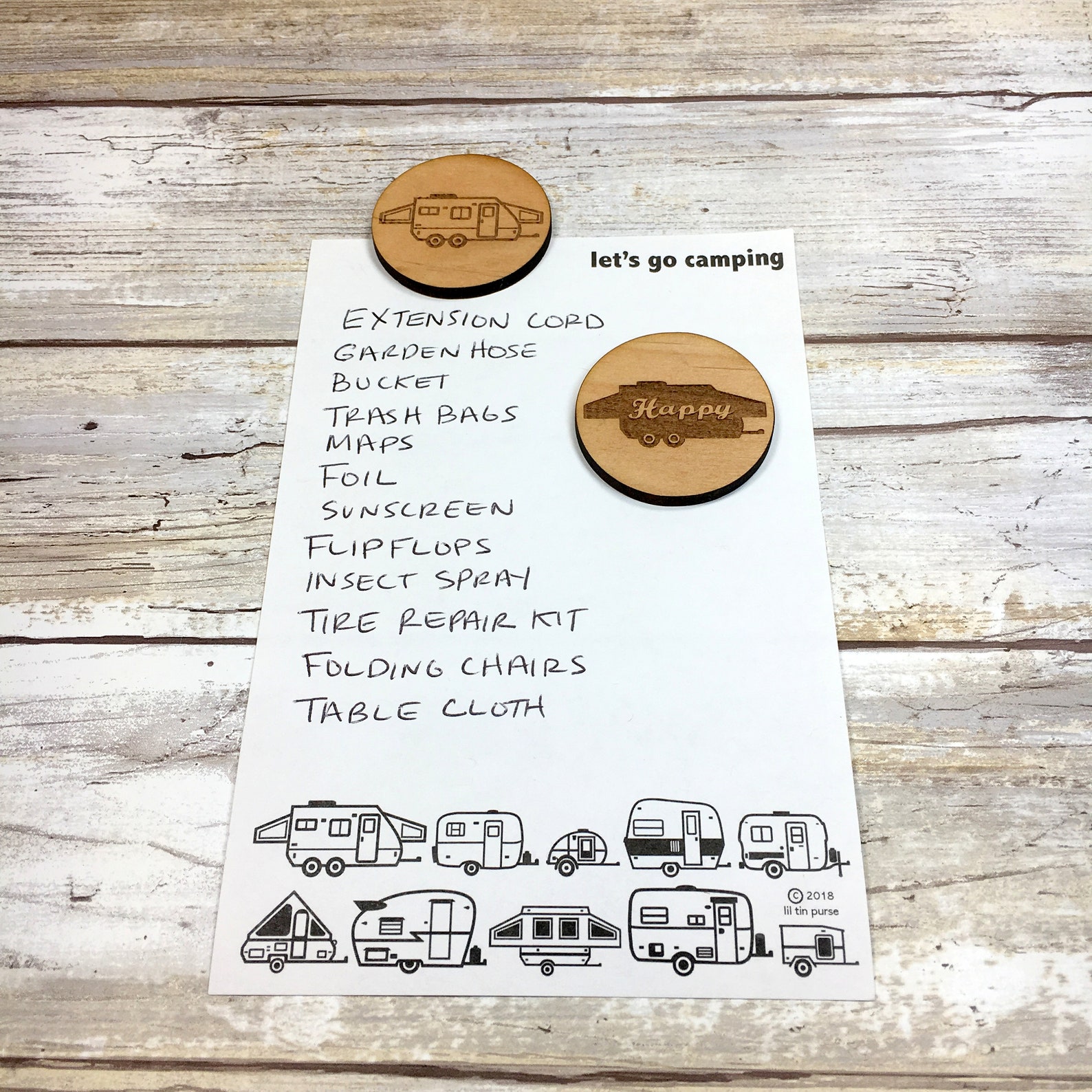 Set of 2 Hybrid Travel Trailer Magnets With Travel Trailer - Etsy