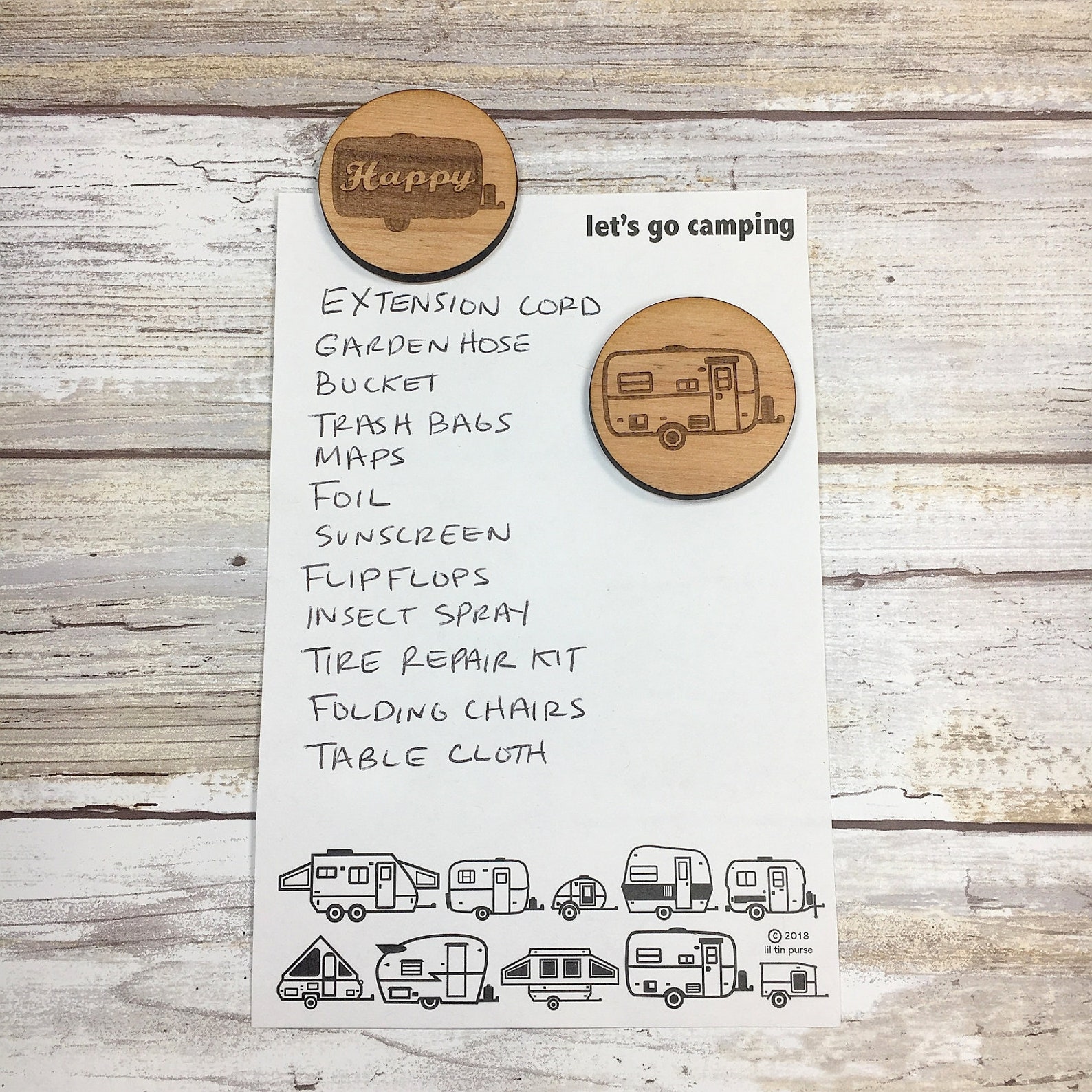 Large Egg Camper Magnets with Travel Trailer Notepad Boler | Etsy