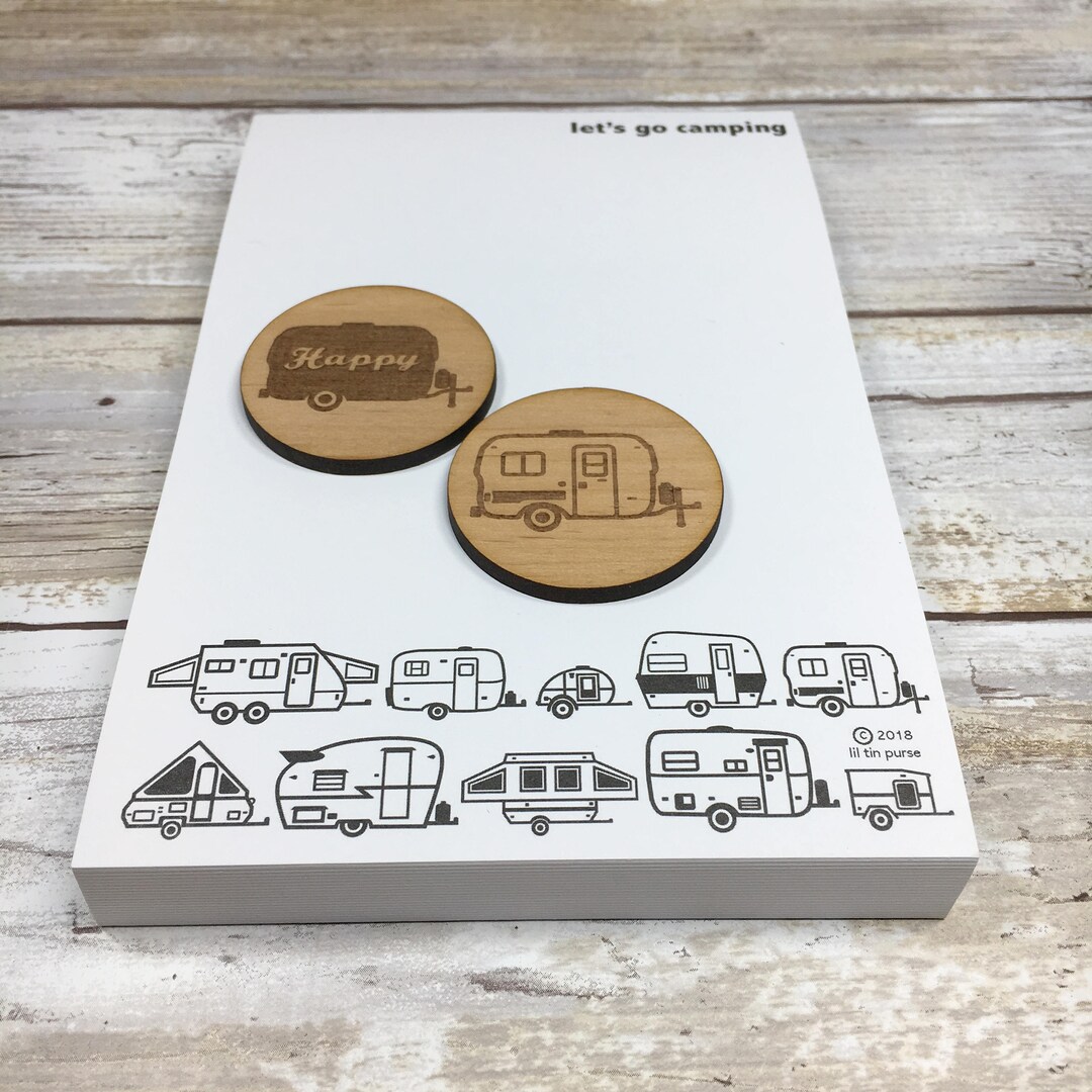 Set of 2 Uhaul Camper Magnets With Travel Trailer Notepad, Boler, Egg ...