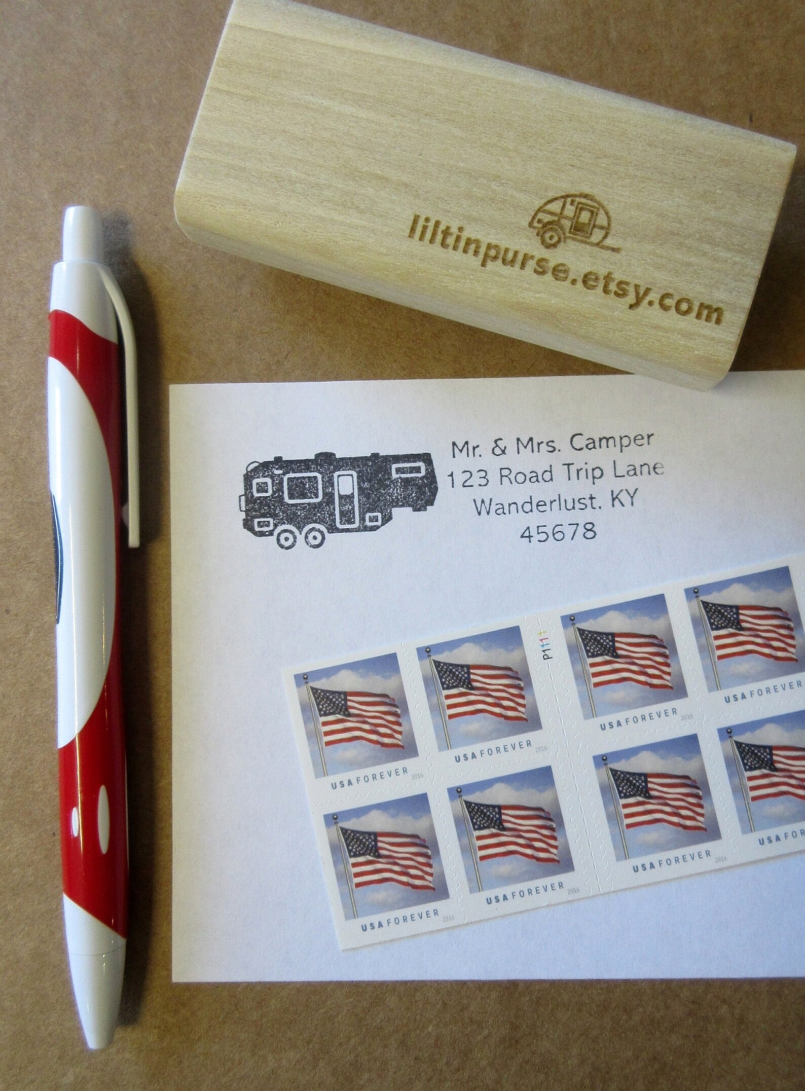 Fifth Wheel Personalized Address Stamp, RV Fifth Wheel, 5th Wheel ...