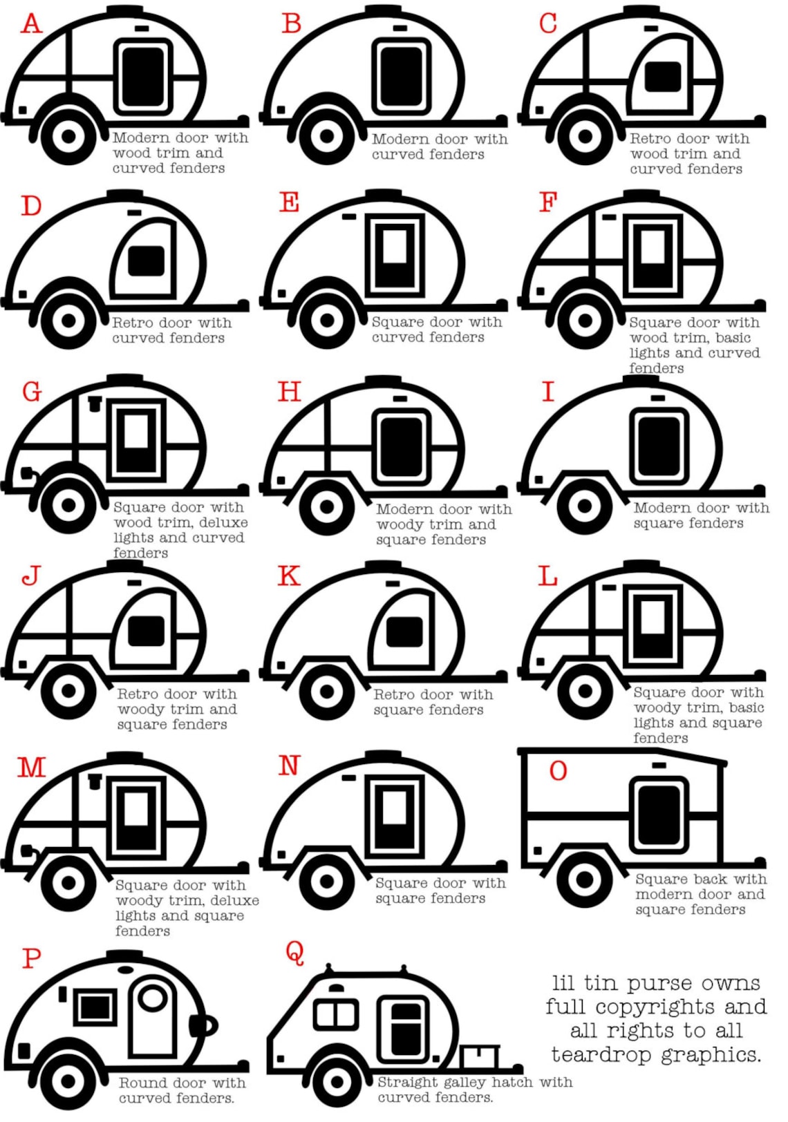 Teardrop Trailer Vinyl Graphic Decal - Etsy