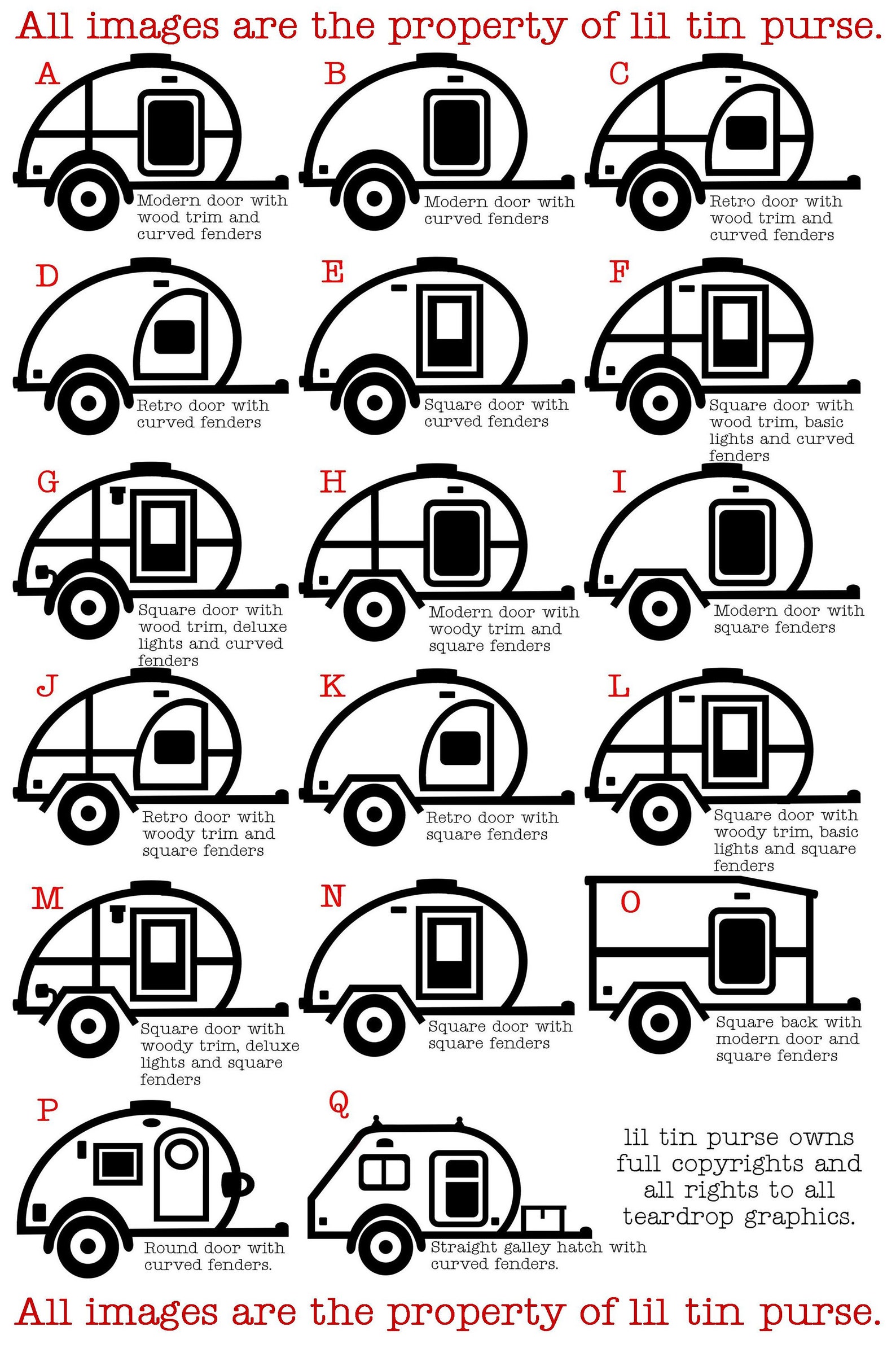 Set of 2 Teardrop Trailer Camper Magnets With Travel Trailer Notepad ...