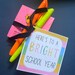 Teacher Gift - Here's to A Bright Year Gift Tag - Etsy