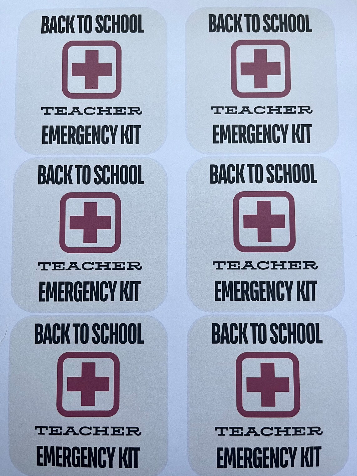 Teacher Gift - Teacher Emergency Kit Gift Tag - Etsy