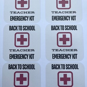 Teacher Gift - Teacher Emergency Kit Gift Tag - Etsy