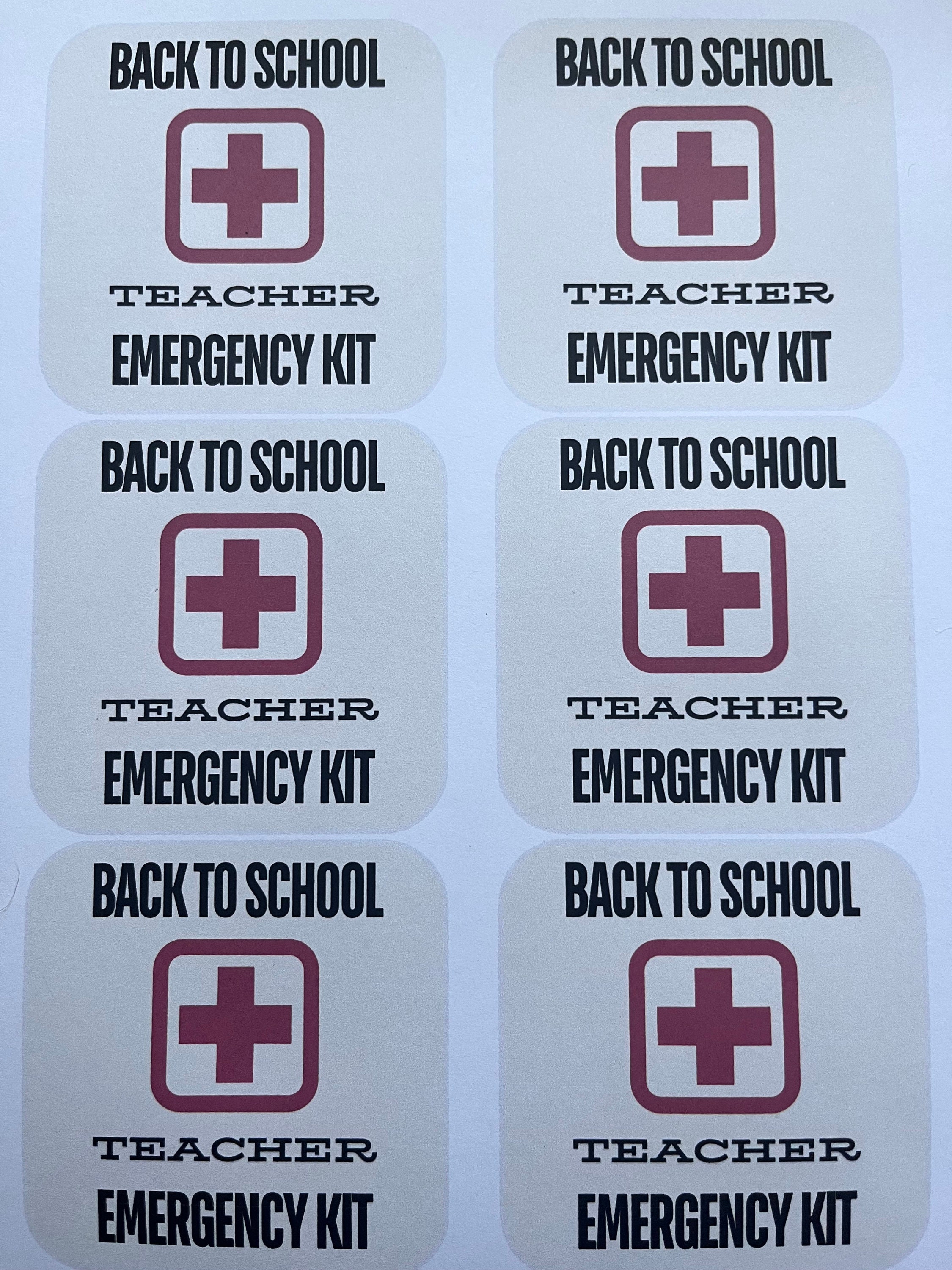 Teacher Gift - Teacher Emergency Kit Gift Tag - Etsy