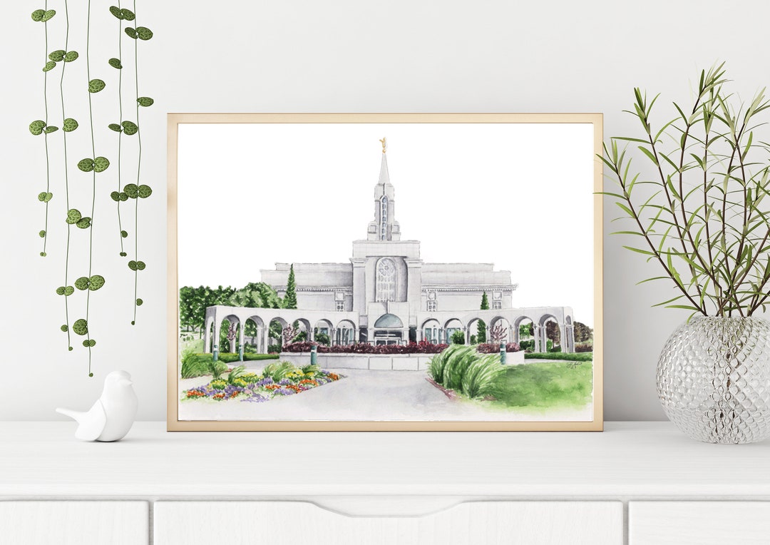 Bountiful Temple Watercolor Temple- Digital Download - Etsy