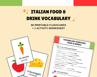 ITALIAN Halloween Printable Vocabulary Activities for KIDS! Flashcards ...