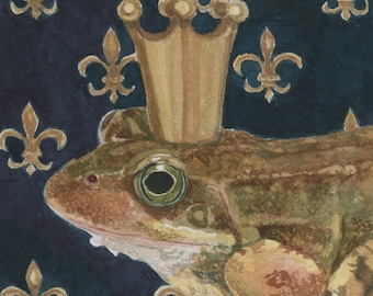 The Frog Prince (print) Frog Princess Fantasy Fairy Tale Art - Etsy