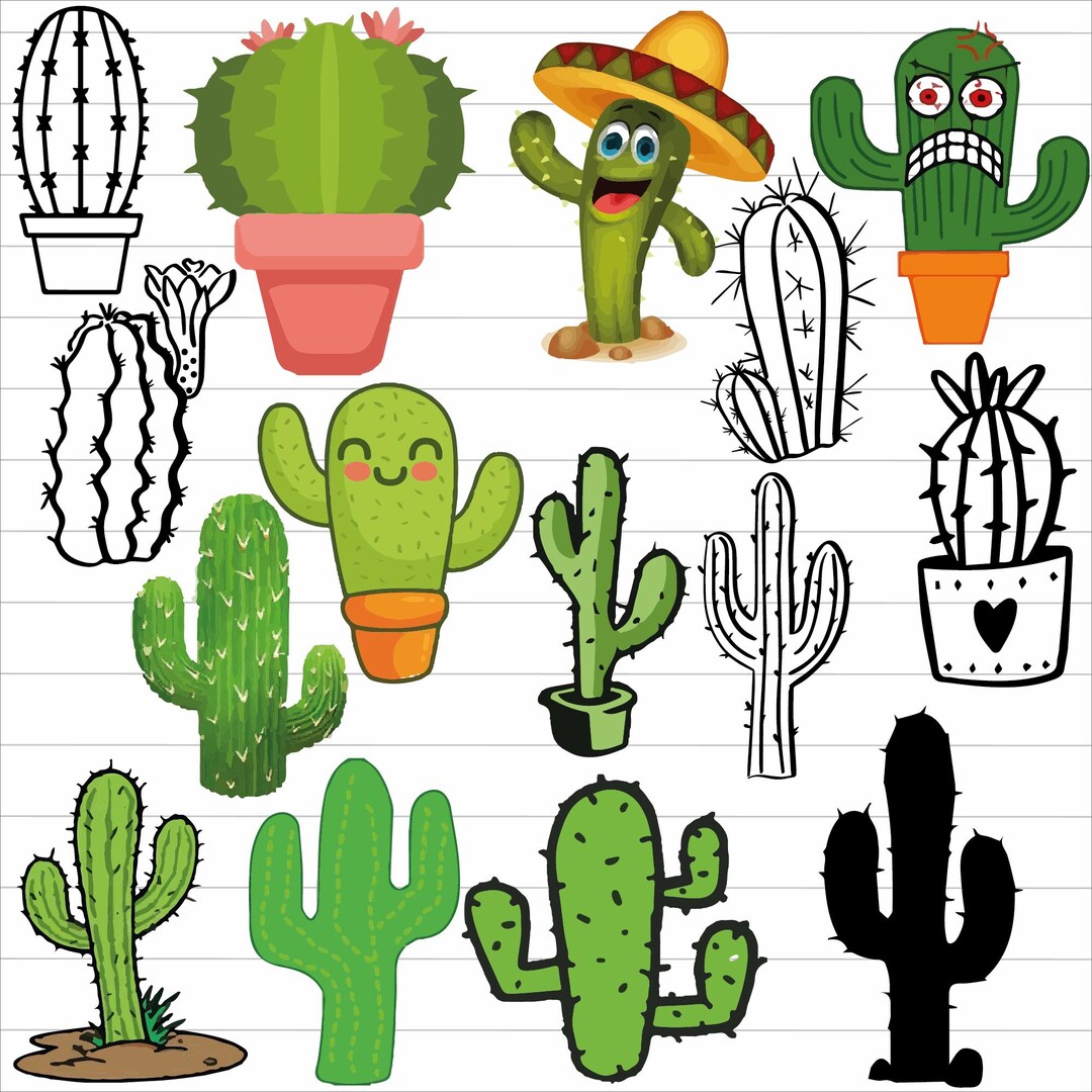 Cactus SVG, Cactus Silhouette, Desert Svg, Cactus Clip Art, Cactus ...