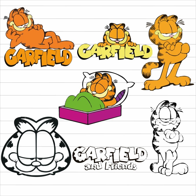Garfield Svg - Etsy