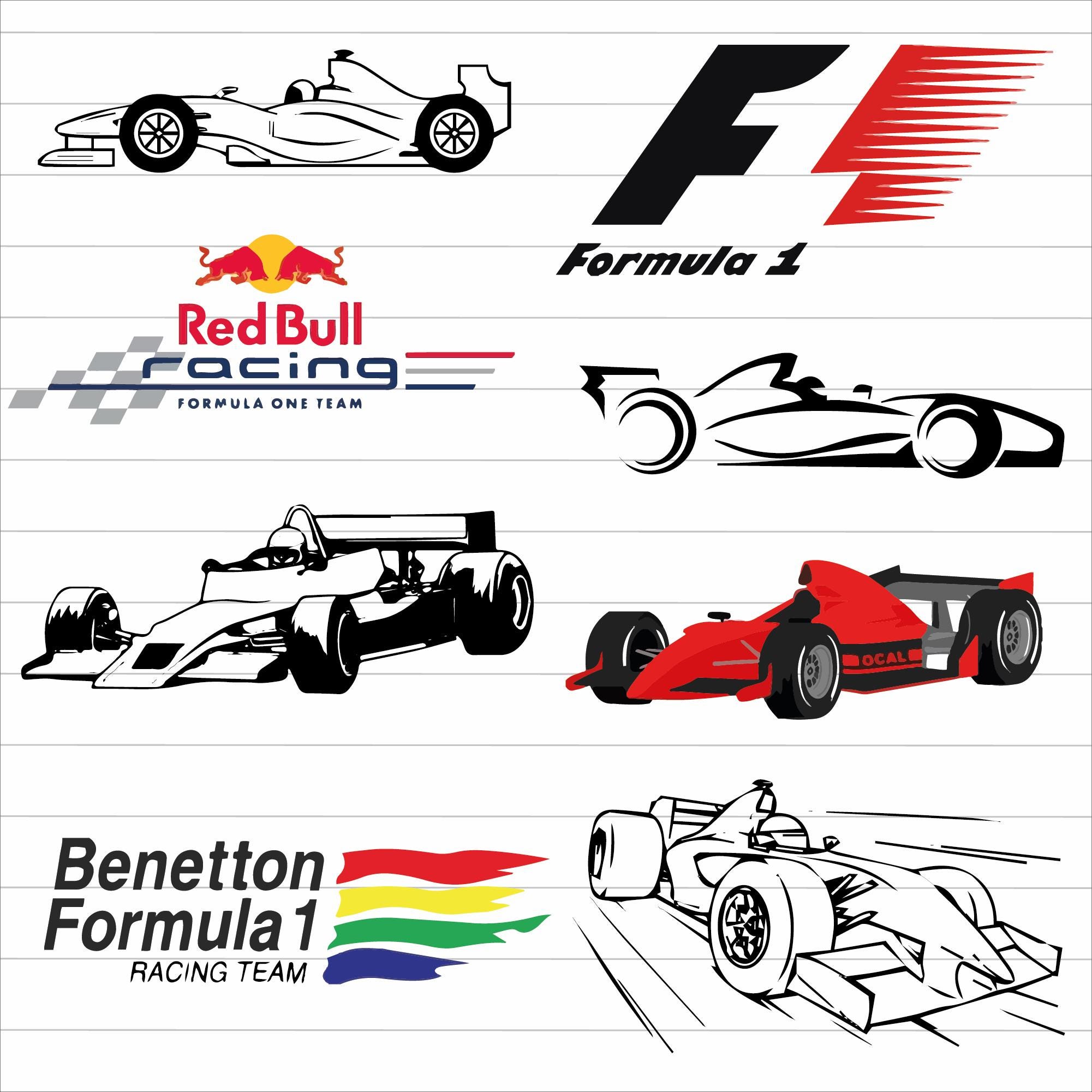 Formula Car Svg Bundle, Racing Car Svg Bundle, Formula 1 SVG, F1 Racer ...