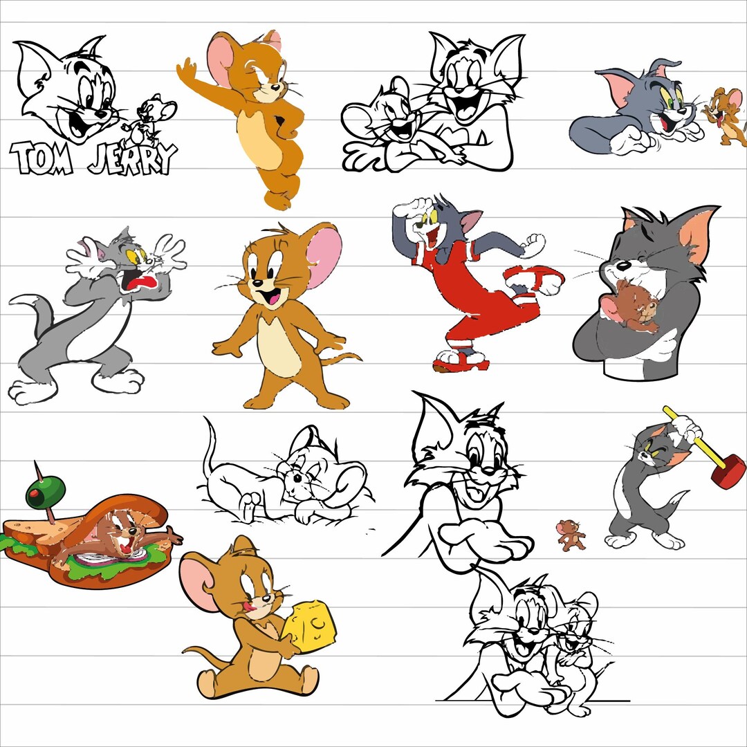 Cartoon Svg Bundle, Tom and Jerry Svg Bundle, Tom Svg, Jerry Svg ...