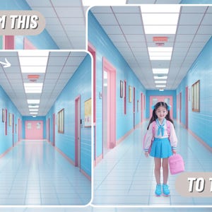 Back to School Digital Background | Fine Art Classroom Backdrop for ...