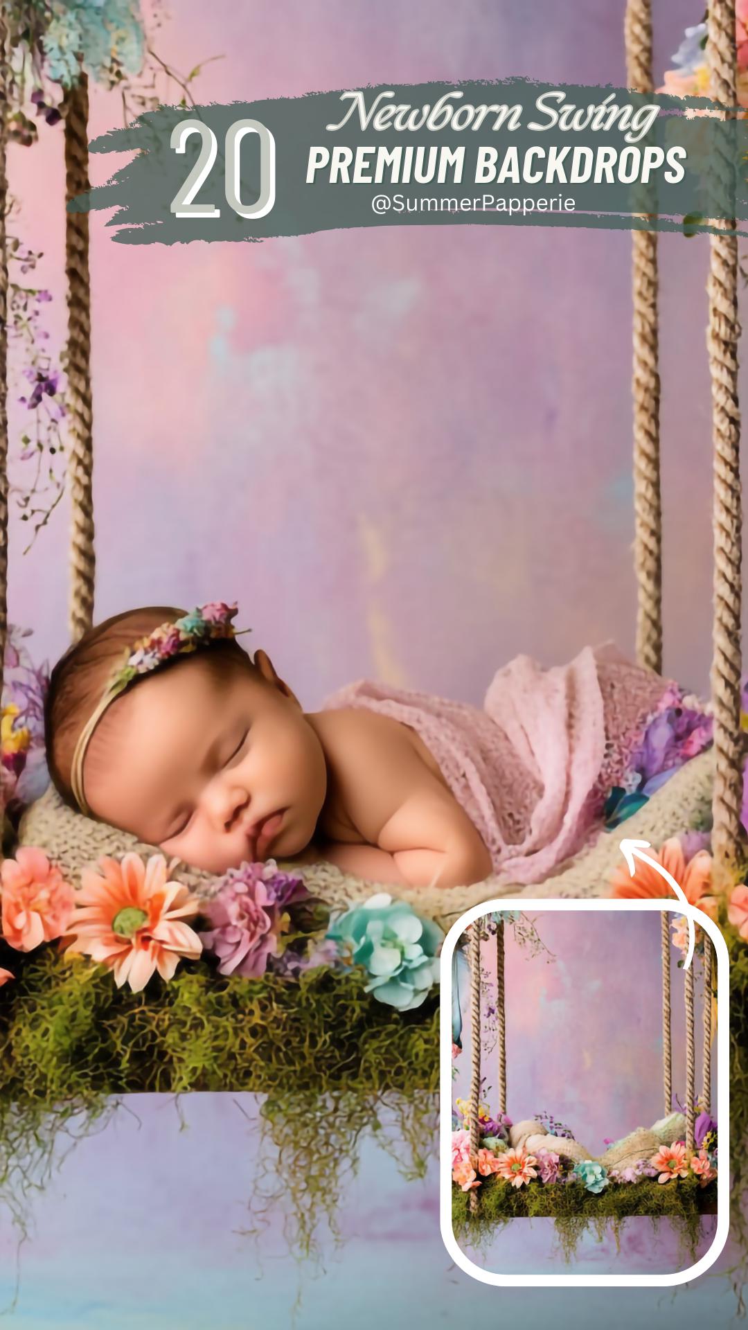 Swing Newborn Digital Backdrops Overlay Newborn Digital Backdrops Newborn Overlays Newborn ...