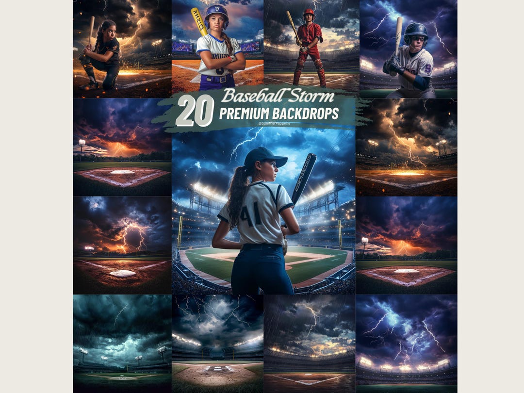 Baseball Digital Backdrops for Sports Photography Baseball Background ...