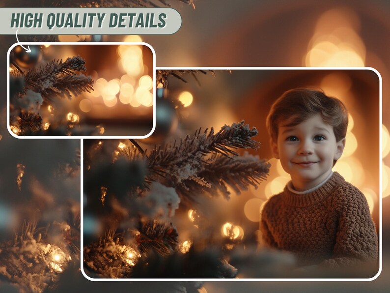 Christmas Bokeh Studio Digital Background for Holiday Portraits Festive ...