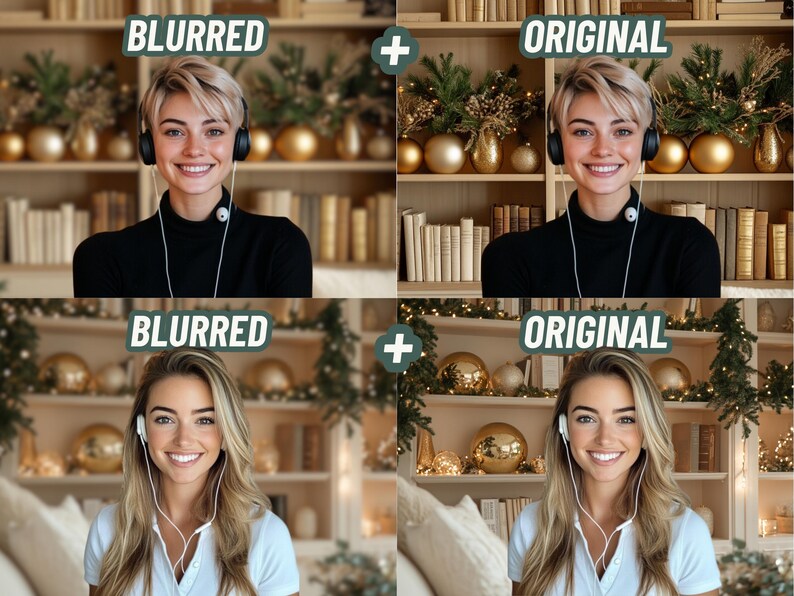 Zoom Christmas Gold Background for Virtual Meetings Office Video ...