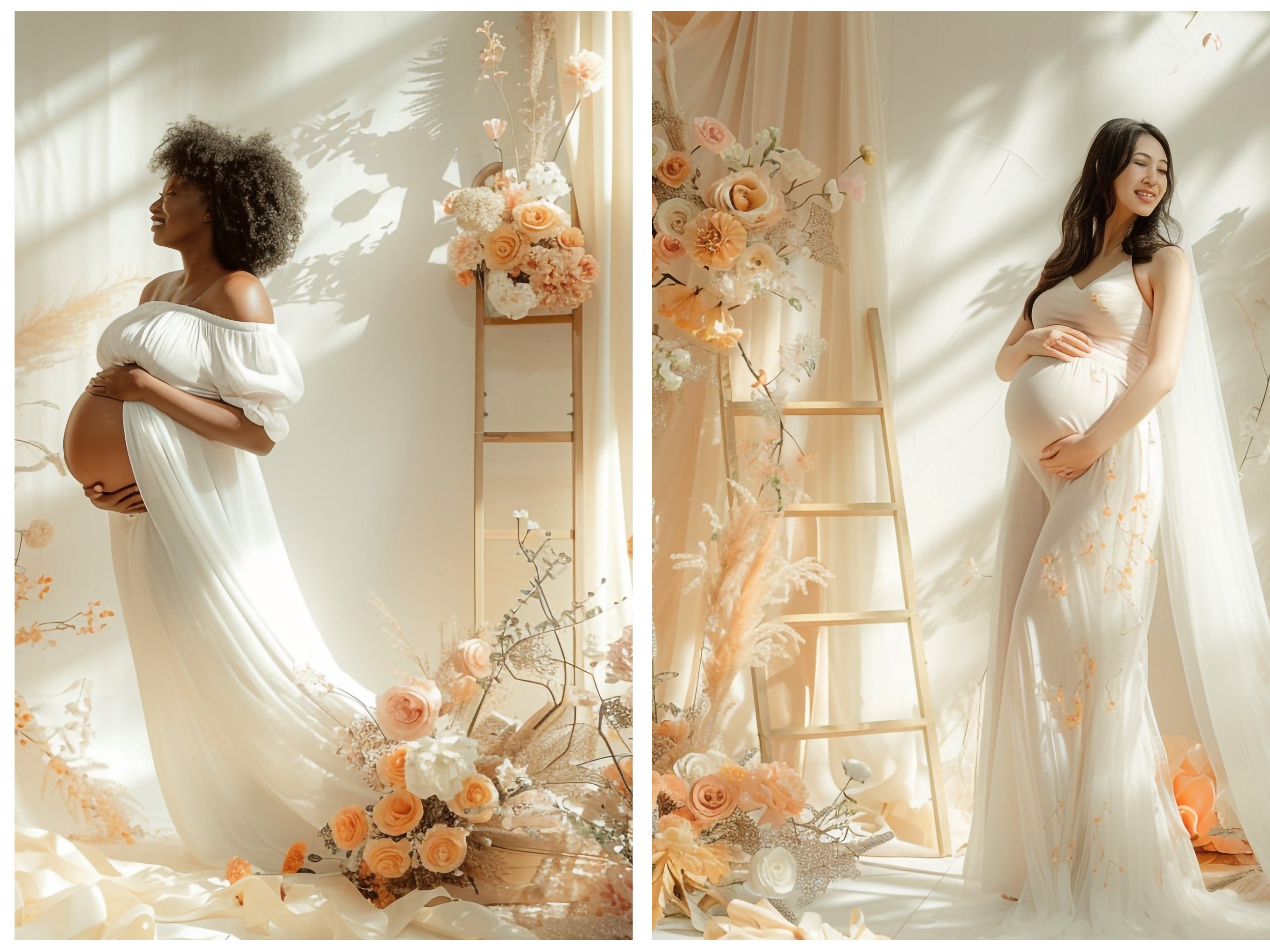 Boho Ladder Backgrounds Digital Backdrops Overlay Maternity Backdrop ...