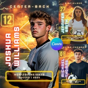 Editable Soccer Poster Banner Canva Template Customizable Digital ...