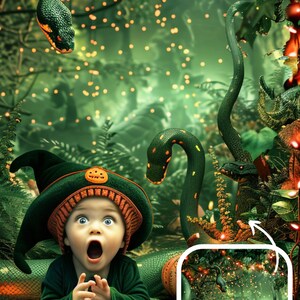 Halloween Snake Halloween Background Digital Backdrops Overlay ...
