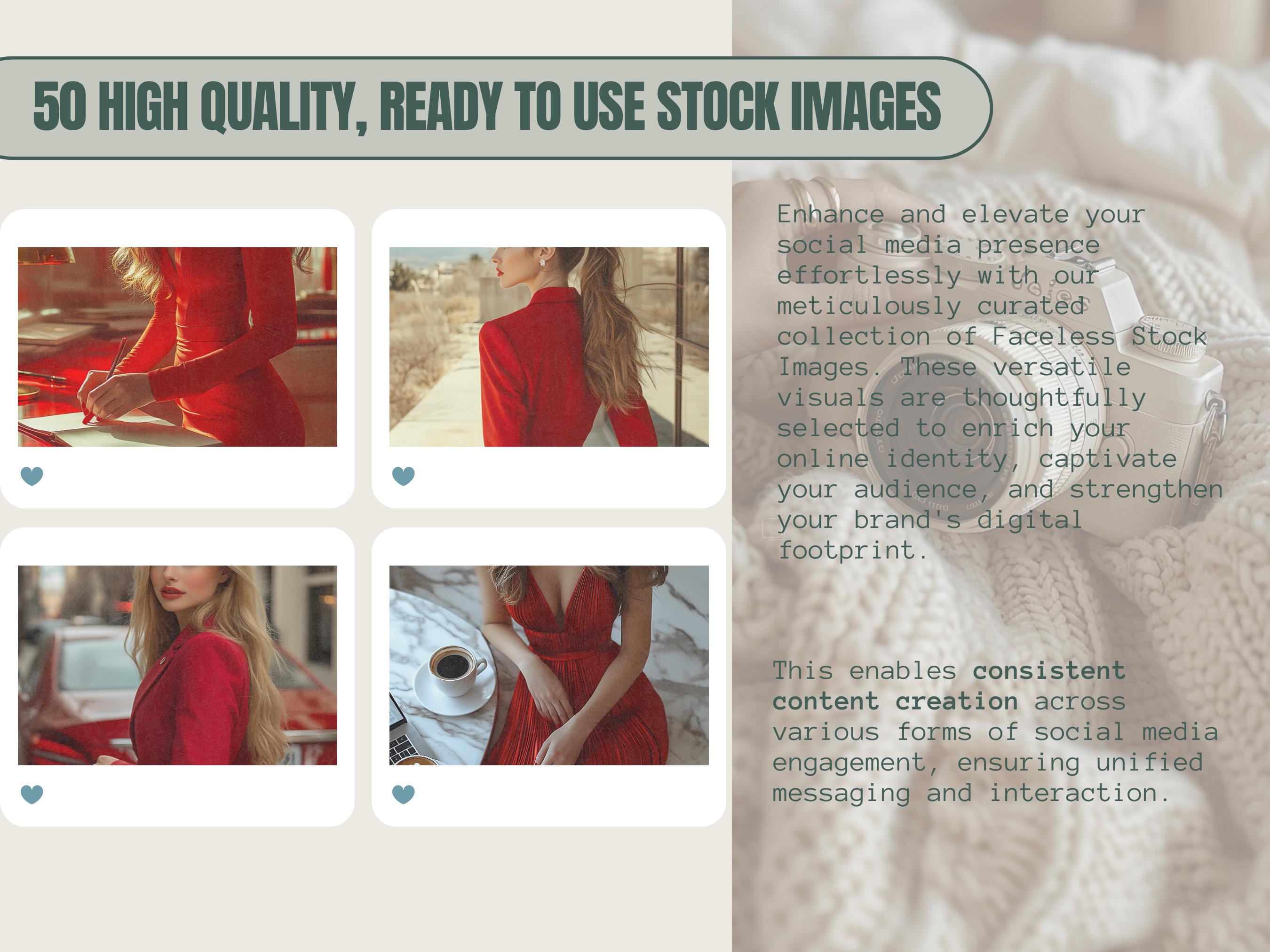 Luxury Business Woman Red Aesthetic Faceless Stock Photos MRR and PLR ...