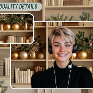 Zoom Christmas Gold Background for Virtual Meetings Office Video ...